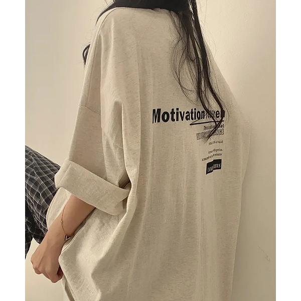 『タイムセール実施中』ZOZO問い合わせ番号:93795585ショップ:Ada.，エイダブランド:Asterellivi，アステレリビ商品名:MotivationロゴプリントオーバーサイズＴシャツカテゴリ:トップス>Tシャツ/カットソ...