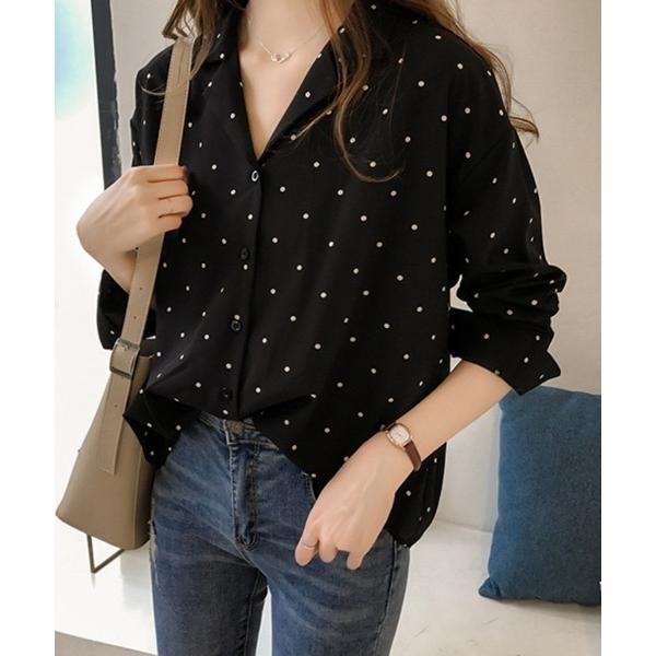『タイムセール実施中』ZOZO問い合わせ番号:93795905ショップ:ENAF，エナフブランド:SallyLunn，サリーラン商品名:オープンカラードットシャツカテゴリ:トップス>シャツ/ブラウスブランド品番:SLP-0408素材:...