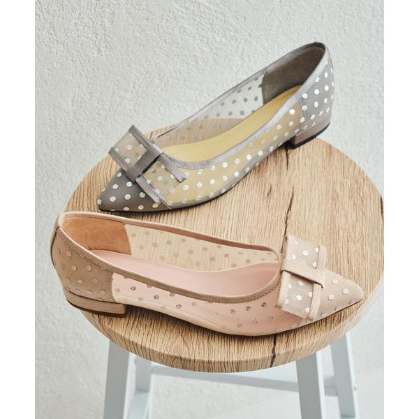 『セール実施中』ZOZO問い合わせ番号:93822798ショップ:ORiental TRaffic，オリエンタルトラフィックブランド:ORiental TRaffic，オリエンタルトラフィック商品名:ドットチュールリボンフラットパンプス/5...