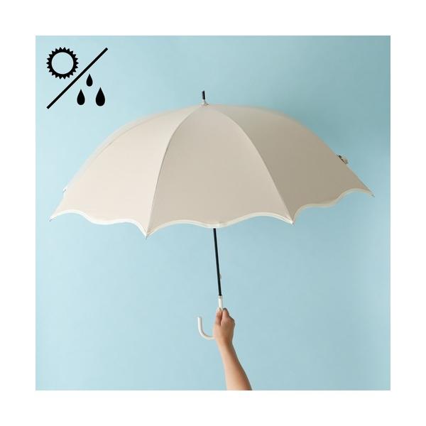 ZOZO問い合わせ番号:93826954ショップ:Francfranc，フランフランブランド:Francfranc，フランフラン商品名:【遮光率・UVカット率100％生地使用】ウェーブパイピング 長傘 58cm ベージュ　日傘 雨傘 晴雨兼...