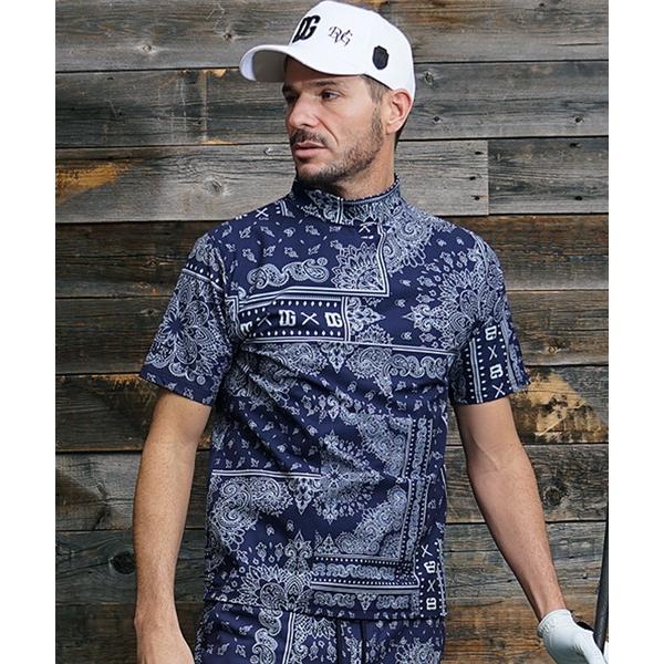 ZOZO問い合わせ番号:93829233ショップ:JOKER，ジョーカーブランド:DIVINER GOLF，ディバイナー ゴルフ，JOKER，ジョーカー商品名:【DIVINER GOLF】ペイズリー柄半袖モックネック Tシャツ メンズ 襟付...