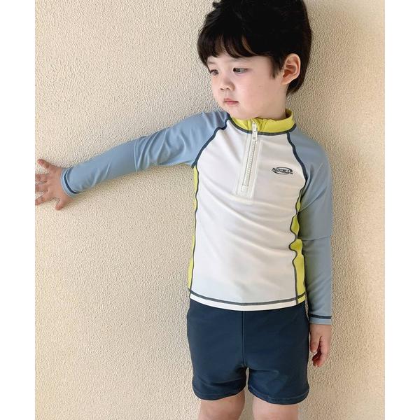 『タイムセール実施中』※このアイテムは返品・交換対象外商品です。ZOZO問い合わせ番号:93829645ショップ:TeddyShop，テディショップブランド:TeddyShop，テディショップ商品名:キッズ水着 長袖マルチ配色ラッシュガード...