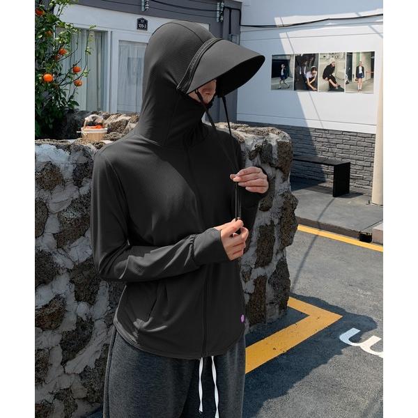 『タイムセール実施中』ZOZO問い合わせ番号:93829735ショップ:by LEGNA，バイレグナブランド:by LEGNA，バイレグナ商品名:UVカットフェイスガードパーカー／ UPF50+ 紫外線対策 接触冷感 フェイスカバー アーム...