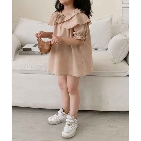 『タイムセール実施中』ZOZO問い合わせ番号:93830019ショップ:aimoha，アイモハブランド:aimoha，アイモハ商品名:【aimoha-KIDS-】ダブルフリルカラーブラウスカテゴリ:トップス>シャツ/ブラウスブランド品...