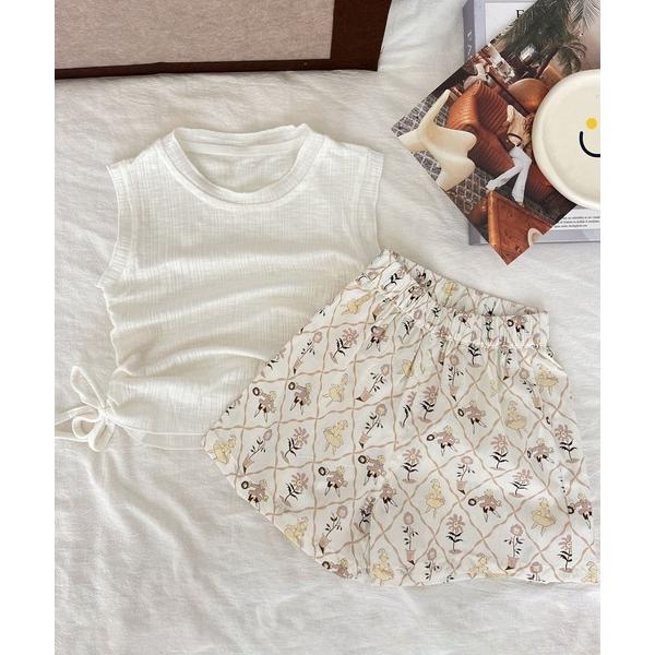 『タイムセール実施中』ZOZO問い合わせ番号:93830274ショップ:aimoha，アイモハブランド:aimoha，アイモハ商品名:【aimoha-KIDS-】キッズ フラワーショートパンツセットカテゴリ:ジャケット/アウター>セッ...