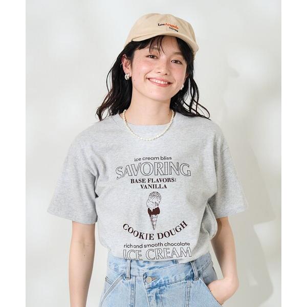 『セール実施中』ZOZO問い合わせ番号:93830637ショップ:FREAK'S STORE，フリークスストアブランド:FREAK'S STORE，フリークスストア商品名:ice cream プリントTシャツカテゴリ:トップス>Tシャ...