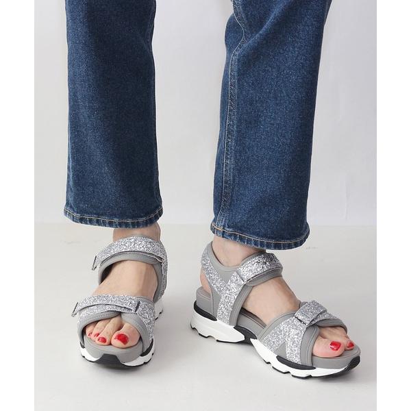 『タイムセール実施中』ZOZO問い合わせ番号:93831183ショップ:Fin，フィンブランド:Fin，フィン商品名:厚底グリッターベルクロスポーツサンダル【低反発スポンジ入り】カテゴリ:シューズ>サンダルブランド品番:2520998...