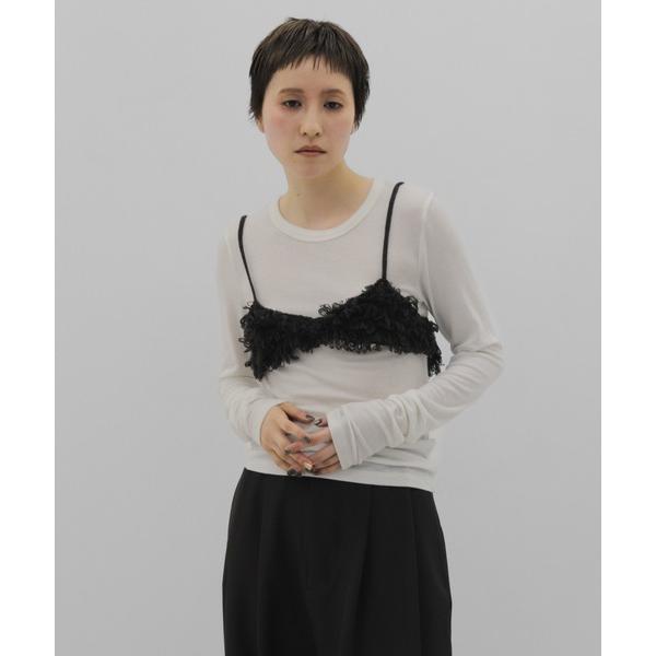 ZOZO問い合わせ番号:93863433ショップ:YARD PLUS/AUNT MARIE'S，ヤードプリュス/アントマリーズブランド:lit，リット商品名:Loop Fringe Knit Bustierカテゴリ:トップス>キャミソ...