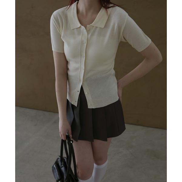 『セール実施中』ZOZO問い合わせ番号:93864747ショップ:LIAN，リアンブランド:Mili affinity，ミリアフィニティー商品名:襟付きハーフスリーブポロニットカテゴリ:トップス>ニット/セーターブランド品番:234-...