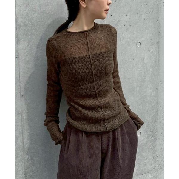 ZOZO問い合わせ番号:93865149ショップ:select MOCA，セレクトモカブランド:select MOCA by son，セレクトモカバイソン商品名:センターラインシアーニットカテゴリ:トップス>ニット/セーターブランド品...