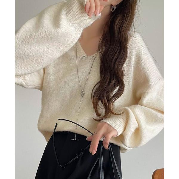 『タイムセール実施中』ZOZO問い合わせ番号:93898074ショップ:Classical Elf，クラシカルエルフブランド:classicalelf，クラシカルエルフ商品名:ふわっと軽やか◎メランジ調Vネックニットプルオーバー（長袖）カテ...