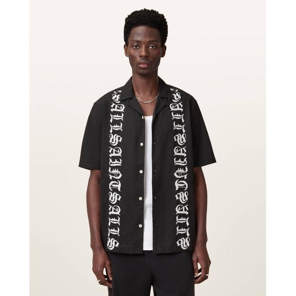 『セール実施中』ZOZO問い合わせ番号:93898194ショップ:ALLSAINTS，オールセインツブランド:ALLSAINTS，オールセインツ商品名:SCRIPTURE SHORT SLEEVE TEXTURED SHIRT | SCRI...