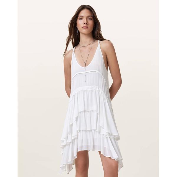 『タイムセール実施中』ZOZO問い合わせ番号:93898368ショップ:ALLSAINTS，オールセインツブランド:ALLSAINTS，オールセインツ商品名:CAVARLY RUFFLED MINI DRESS | CAVARLY ラッフル...