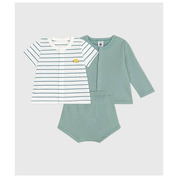 『セール実施中』ZOZO問い合わせ番号:93931081ショップ:PETIT BATEAU，プチバトーブランド:PETIT BATEAU，プチバトー商品名:ベビー３点セットカテゴリ:トップス>カーディガン/ボレロブランド品番:A0CG...