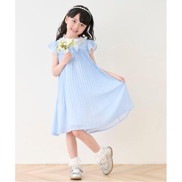 『セール実施中』ZOZO問い合わせ番号:93962316ショップ:NARUMIYA ONLINE，ナルミヤ オンラインブランド:mezzo piano，メゾピアノ商品名:レース衿　ドットプリーツワンピースカテゴリ:ワンピース/ドレス>...