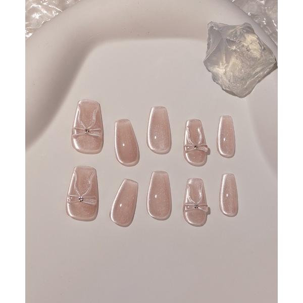 『タイムセール実施中』※このアイテムは返品・交換対象外商品です。コスメ商品ZOZO問い合わせ番号:93992718ショップ:Anail，エーネイルブランド:Anail，エーネイル商品名:3D水光ネイルベージュマグネット3Dリボンアートバレリ...