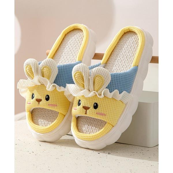 『タイムセール実施中』ZOZO問い合わせ番号:93994615ショップ:Lace Ladies，レースレディースブランド:Lace Ladies，レースレディース商品名:配色 ウサギ ワッフル オープン フラット スリッパカテゴリ:インテリ...