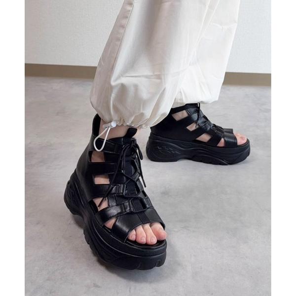 『タイムセール実施中』ZOZO問い合わせ番号:94027529ショップ:FUNALIVE，ファンアライブブランド:lus.，ラスドット，FUNALIVE，ファンアライブ商品名:lus. 厚底レースアップブーツサンダルカテゴリ:シューズ&gt...