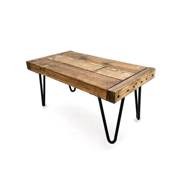 ZOZO問い合わせ番号:94028338ショップ:SOROTTO，ソロットブランド:未来工房，ミクコウボウ，SOROTTO，ソロット商品名:国産杉 アイアンレッグのアンティーク風ローテーブル ハンドメイド ＜未来工房 MIKU-KOBO＞カ...