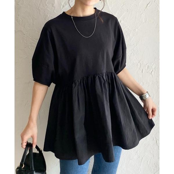 『タイムセール実施中』ZOZO問い合わせ番号:94029987ショップ:wears，ウェアーズブランド:She's Closet，シーズクローゼット商品名:パフスリーブ半袖切替ボリュームフレアペプラムトップスカテゴリ:トップス>Tシャ...