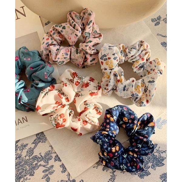 ZOZO問い合わせ番号:94063045ショップ:TONE，トーンブランド:TONE SELECT GOODS，トーンセレクトグッズ商品名:【urge select】花柄デザイン アソート シュシュ【5色1セット】カテゴリ:ヘアアクセサリー...