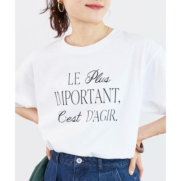 『セール実施中』ZOZO問い合わせ番号:94063723ショップ:le.coeur blanc，ルクールブランブランド:le.coeur blanc，ルクールブラン商品名:《手洗い可能》Le plusロゴTシャツカテゴリ:トップス>T...