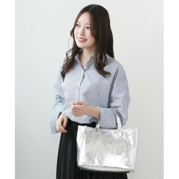 ZOZO問い合わせ番号:94063963ショップ:Rora，ローラブランド:cache cache，カシュ カシュ商品名:cache cache カシュカシュ ソフトメタリックショッパーSカテゴリ:バッグ>トートバッグブランド品番:c...