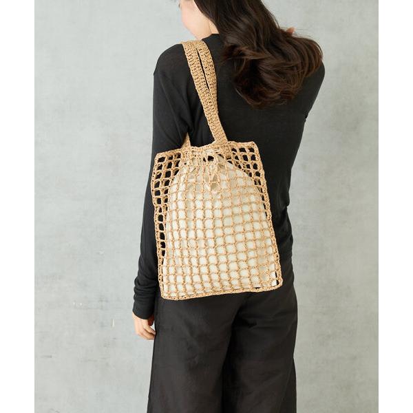 『タイムセール実施中』ZOZO問い合わせ番号:94064821ショップ:BIRTHDAY BAR，バースデイバーブランド:BIRTHDAY BAR，バースデイバー，Actually，アクチュアリー商品名:ペーパー手編みメッシュフラットバッグ...