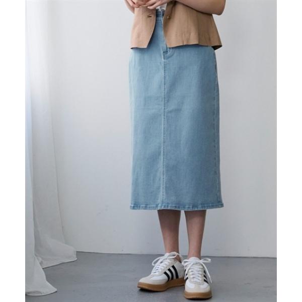 ZOZO問い合わせ番号:94095274ショップ:nissen，ニッセンブランド:nissen，ニッセン商品名:すごのびストレッチデニムスカート（ゆったりヒップ）＜大きいサイズ有＞カテゴリ:スカート>スカートブランド品番:BML032...