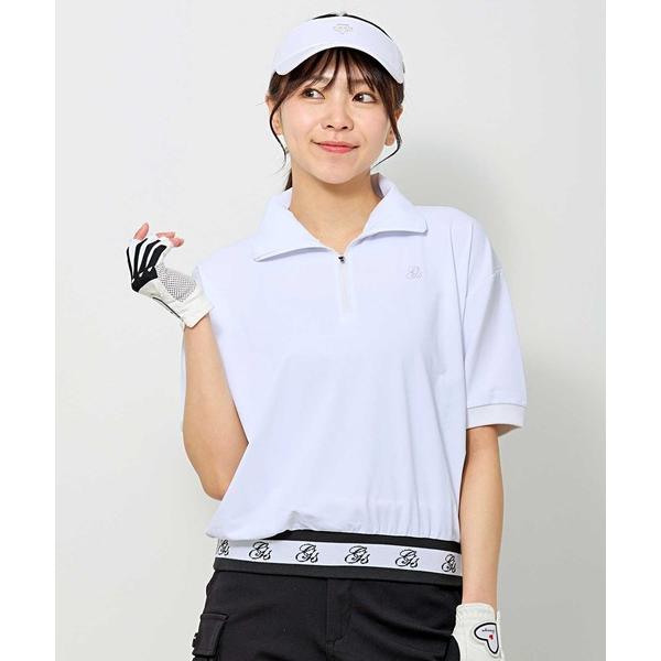 『タイムセール実施中』ZOZO問い合わせ番号:94096416ショップ:TopIsm，トップイズムブランド:TopIsm，トップイズム商品名:ゴルフウェア モックネックシャツ ハイネック 半袖 ハーフジップ リブロゴトップス ポロシャツ 刺...