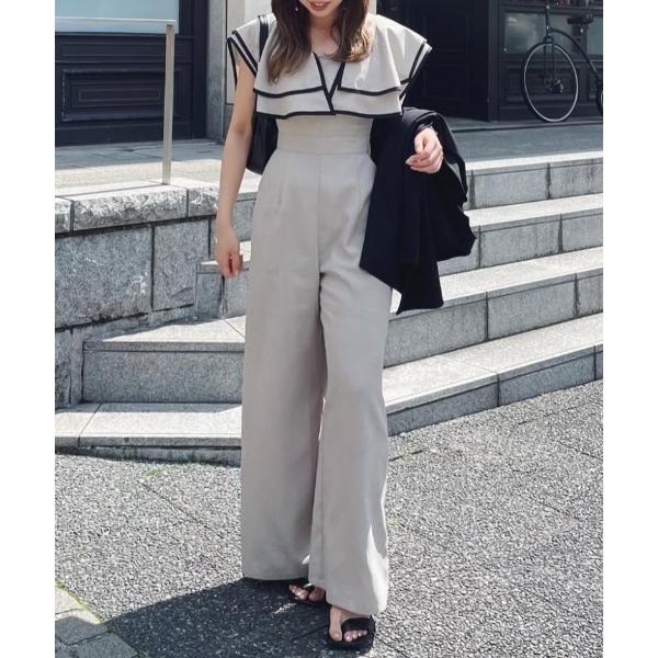 『タイムセール実施中』ZOZO問い合わせ番号:94099183ショップ:rienda，リエンダブランド:rienda，リエンダ商品名:【WEB・一部店舗限定】ショルダーダブルフリルロンパース 夏服 半袖カテゴリ:ワンピース/ドレス>パ...