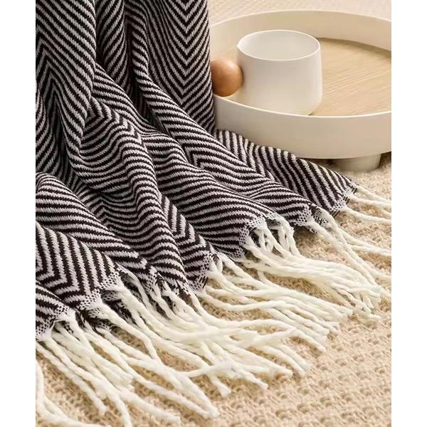 『タイムセール実施中』ZOZO問い合わせ番号:94099210ショップ:RiNc，リンクブランド:ammy.，エイミードット商品名:【 ammy. / エイミードット 】 デザイン フリンジ ブランケットカテゴリ:インテリア>ブランケ...