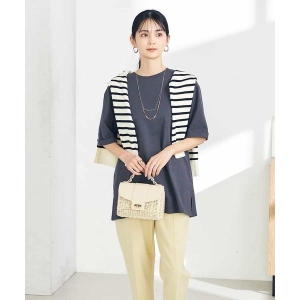 『セール実施中』ZOZO問い合わせ番号:94129918ショップ:a.v.v，アー・ヴェ・ヴェブランド:a.v.v，アーヴェヴェ商品名:【UVカット/接触冷感/コットン100％】大人のロールアップハーフスリーブオーバーサイズTシャツカテゴリ...