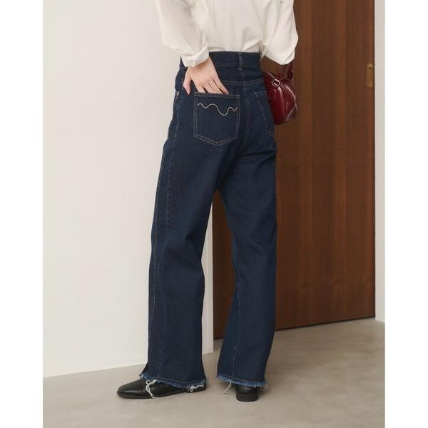 ZOZO問い合わせ番号:94131775ショップ:moi tytto，モイ　テュットブランド:moi tytto，モイテュット商品名:【低身長さん向けSサイズあり】カットオフデニムカテゴリ:パンツ>デニムパンツブランド品番:MO000...