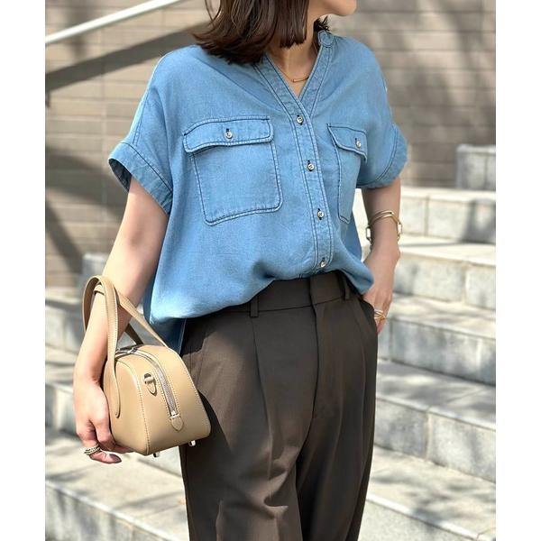 『タイムセール実施中』ZOZO問い合わせ番号:94132006ショップ:STYLEDOOR，スタイルドアブランド:Emma Taylor，エマテイラー，STYLEDOOR，スタイルドア商品名:GOLD釦キーネックデニムシャツカテゴリ:トップ...