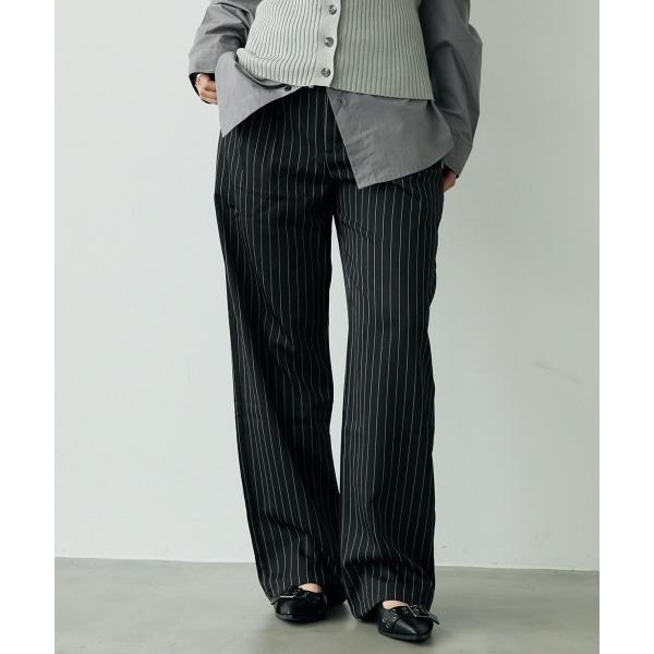 『セール実施中』ZOZO問い合わせ番号:94132179ショップ:Auntie Rosa，アンティローザブランド:Clum，クルム商品名:2tuck layered design pinstripe wide slacks / 2タックレイ...