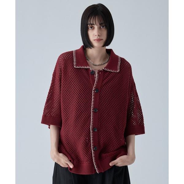 ZOZO問い合わせ番号:94132775ショップ:EMMA CLOTHES，エマ クローズブランド:VELNUS，ベルナス商品名:【VELNUS】Sheer Knit Loose Short-Sleeve Stitch Summer Kni...