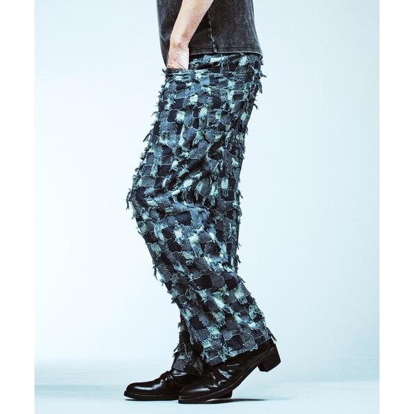 『セール実施中』ZOZO問い合わせ番号:94133985ショップ:NO ID.，ノーアイディーブランド:NO ID.，ノーアイディ商品名:【NO ID.】Patchwork Denim Easy Wide Pants / パッチワーク デニ...