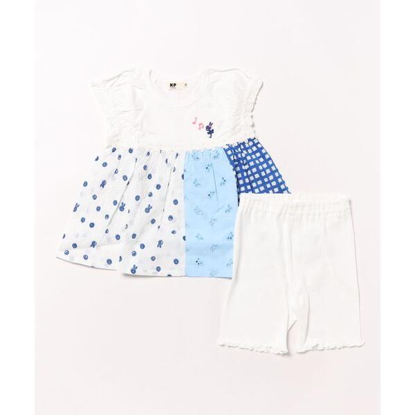 『セール実施中』ZOZO問い合わせ番号:94134720ショップ:KP，ケーピーブランド:KP，ケーピー商品名:ローンプリント＆レース 縦接ぎチュニックセットカテゴリ:ジャケット/アウター>セットアップブランド品番:18591342原...