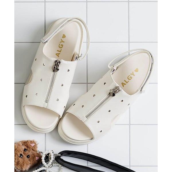 『セール実施中』ZOZO問い合わせ番号:94135250ショップ:F.O.Online Store，エフオーオンラインストアブランド:algy，アルジー，BREEZE，ブリーズ商品名:ハートチャーム飾りジップサンダルカテゴリ:シューズ&gt...