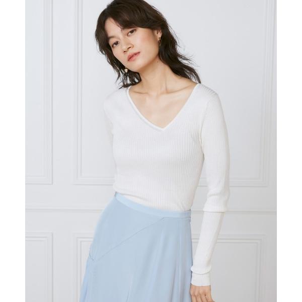 『セール実施中』ZOZO問い合わせ番号:94135685ショップ:SUPERIOR CLOSET，スーペリア クローゼットブランド:INED，イネド商品名:casheartシルクリブニット 《la veille by SUPERIOR CL...