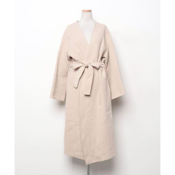 『セール実施中』参考価格：23，100円発売時期：2020年12月コンディション：D（傷・汚れあり）傷や汚れがあるが使用には問題ないアイテム全体的：毛玉付属品：ベルト参考商品名：【春まで着られる】ノーカラーリバーウールロングコート参考品番：...