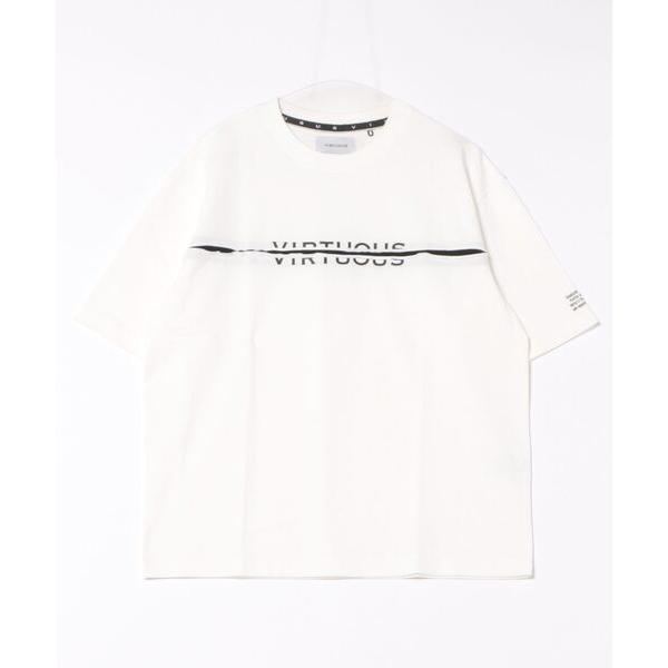 『タイムセール実施中』ZOZO問い合わせ番号:94227088ショップ:TETE，テットブランド:VIRTUOUS，バーチャス商品名:【VIRTUOUS/バーチャス】フロントカットオフロゴ半袖Tシャツカテゴリ:トップス>Tシャツ/カッ...
