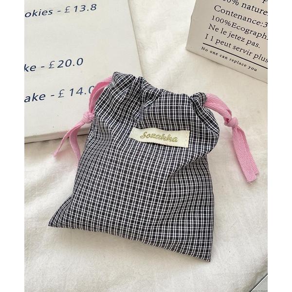 ZOZO問い合わせ番号:94261238ショップ:TONE，トーンブランド:TONE SELECT GOODS，トーンセレクトグッズ商品名:Liaa/チェック 巾着 ミニポーチ A18625カテゴリ:財布/小物>ポーチブランド品番:A...