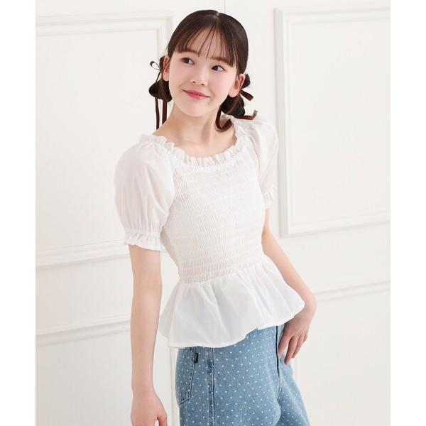 『タイムセール実施中』ZOZO問い合わせ番号:94261636ショップ:PINK-latte，ピンク ラテブランド:PINK-latte，ピンクラテ商品名:2WAYシャーリングブラウスカテゴリ:トップス>シャツ/ブラウスブランド品番:...