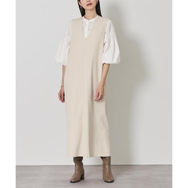 『タイムセール実施中』ZOZO問い合わせ番号:94262527ショップ:ur's，ユアーズブランド:ur's，ユアーズ商品名:ソフトツイルディープVネックIラインワンピースカテゴリ:ワンピース/ドレス>ワンピースブランド品番:BGXN...