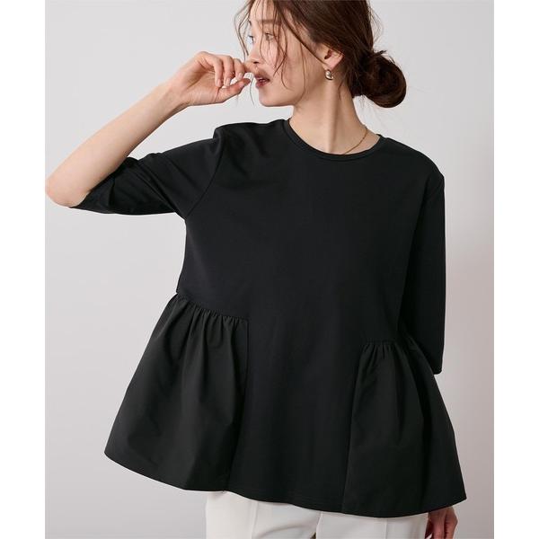 『タイムセール実施中』ZOZO問い合わせ番号:94262550ショップ:ur's，ユアーズブランド:ur's，ユアーズ商品名:ウエスト切替ギャザーハーフスリーブTシャツカテゴリ:トップス>Tシャツ/カットソーブランド品番:BGXU19...