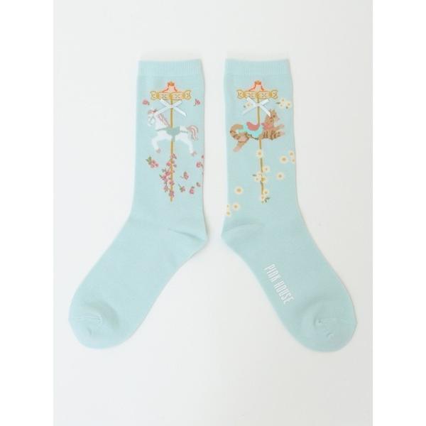 ※このアイテムは返品・交換対象外商品です。ZOZO問い合わせ番号:94263411ショップ:PINK HOUSE，ピンクハウスブランド:PINK HOUSE，ピンクハウス商品名:メリーゴーラウンド柄ソックスカテゴリ:レッグウェア>ソッ...