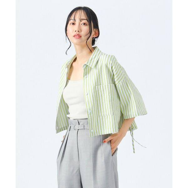 『セール実施中』ZOZO問い合わせ番号:94294837ショップ:BEAMS HEART，ビームスハートブランド:BEAMS HEART，ビームスハート商品名:ストライプ柄 ドロスト ハーフスリーブシャツカテゴリ:トップス>シャツ/ブ...