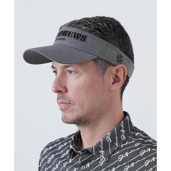 ZOZO問い合わせ番号:94294928ショップ:the HOUSE，ザハウスブランド:St ANDREWS，セントアンドリュース商品名:【St ANDREWS】撥水撥油加工 TCツイルロゴバイザー (UNISEX)カテゴリ:帽子>サ...